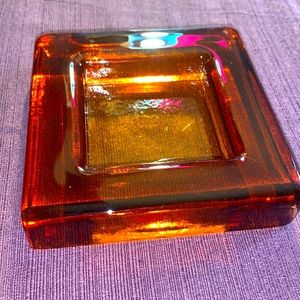 Blenko Glass | Accents | Vintage Rare Solid Blenko Glass Square Ashtray ...